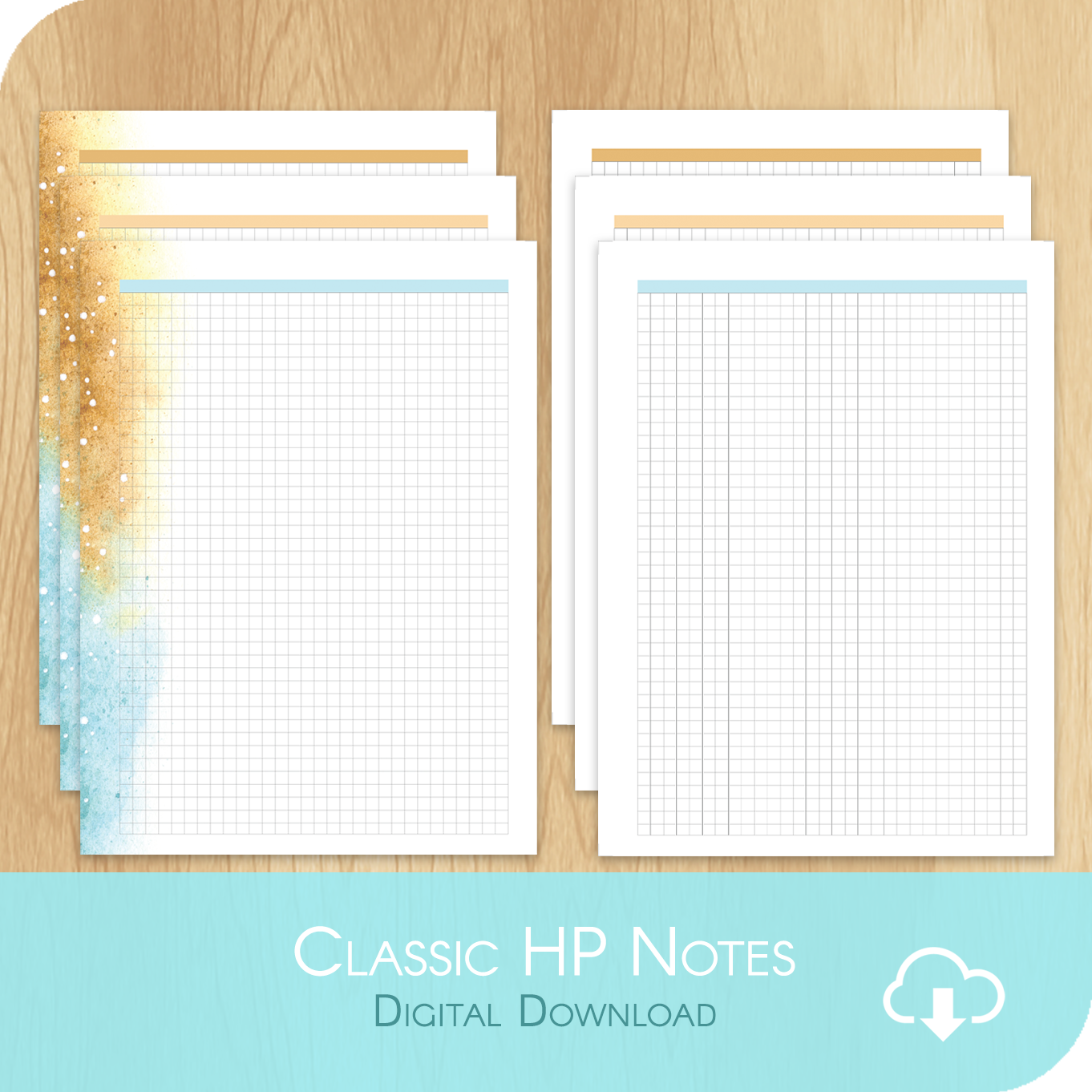 Feathery Fall - Printable Classic Happy Planner Size - 2x3 Grid Notes ...